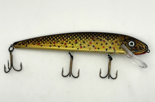 Grandma 9” Musky Crankbait Brown Trout Pattern Plastic Fishing Lure ...