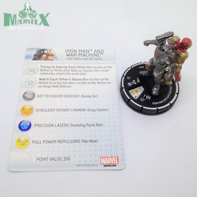 Heroclix Iron Man 3 Movie set Iron Man and War Machine #018 Chase ...