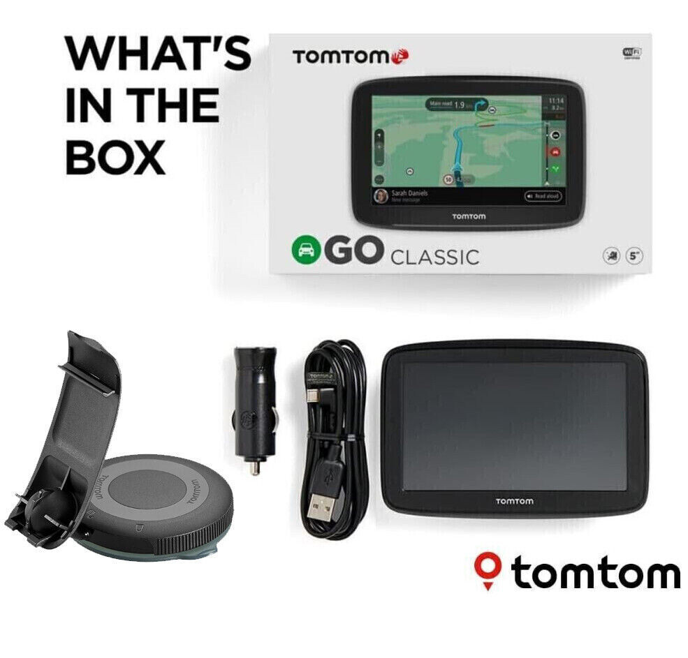 TomTom GO Classic 5" Sat Nav with Europe Map - Black - 1 Year Warranty ...