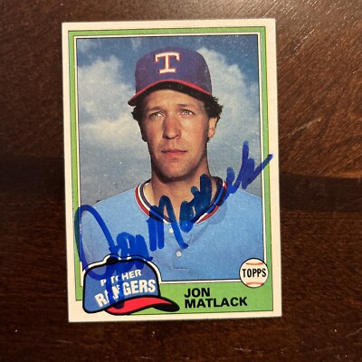 JON MATLACK 1981 TOPPS AUTOGRAPHED SIGNED AUTO BASEBALL CARD | eBay