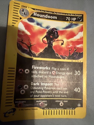 Pokémon TCG Houndoom Aquapolis 15/147 Reverse Holo 1st Edition Rare | eBay