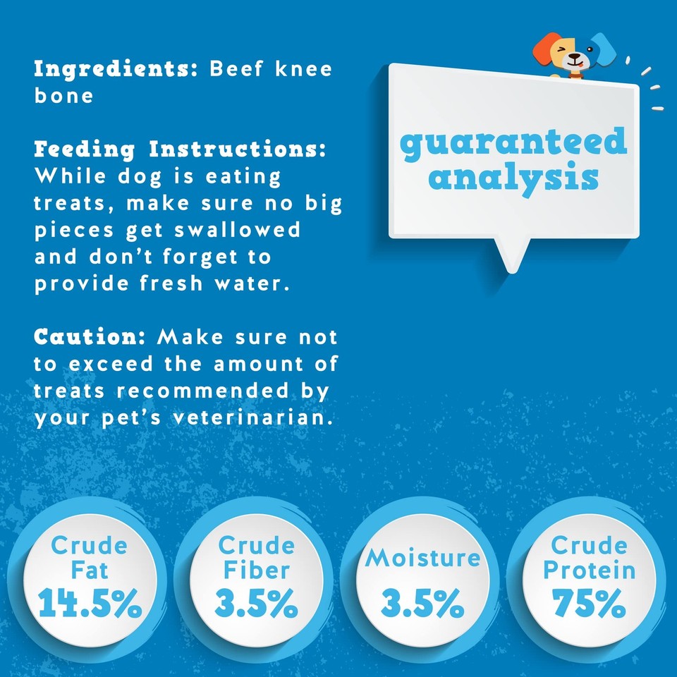 Beef Bones, Knee Cap for Dogs, Long Lasting Natural Dog Bones, Beef ...