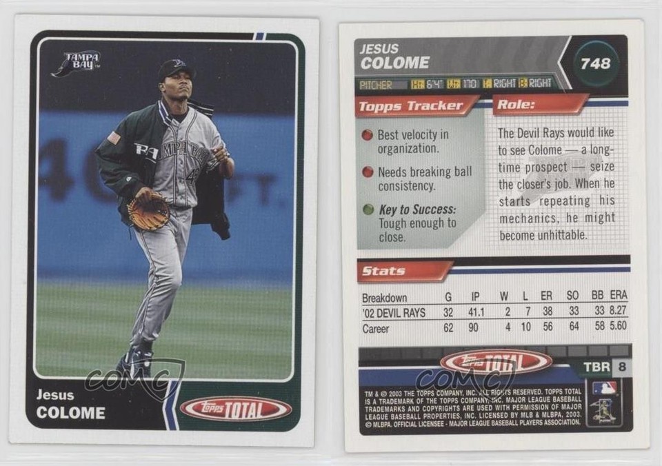 2003 Topps Total Jesus Colome #748 1hb4 | eBay