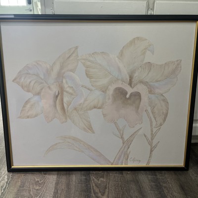 Vintage Painting By Artist Constance Gioia Pastel Florals 31.5" By 25.5 ...