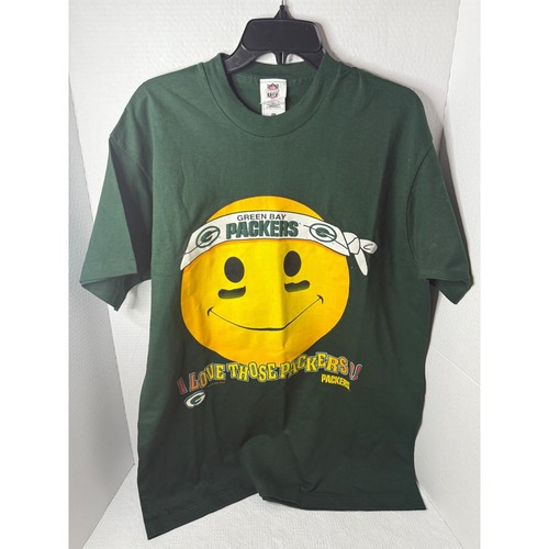 96 Green Bay Packers NFL Game Day By Cliff Engle Smiley Face Green XL ...