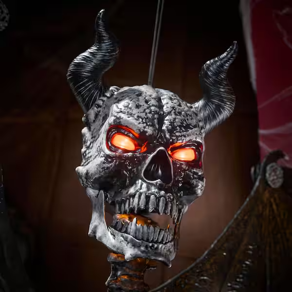 NEW Home Depot Ultra Poseable LED Skeleton Demon 5 ft SOLD OUT | eBay