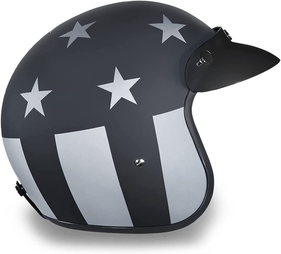 Daytona Helmets DOT Approved Motorcycle Helmet Captain America Stealth ...