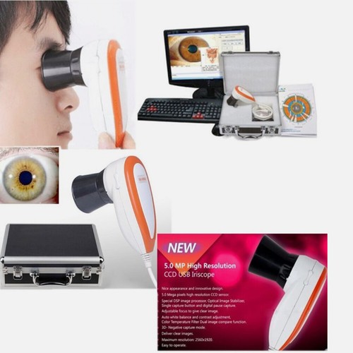 5.0mp Portable Skin Scanner Hair Analyzer Machine USB Iriscope English ...