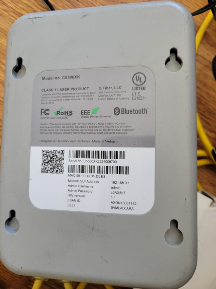 Quantum Fiber C5500XK High Performance FIBER Modem | eBay