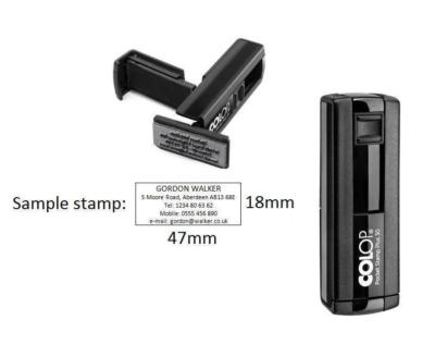 Colop Pocket Stamp Plus 30 - Custom Stamp - 18x47mm | eBay