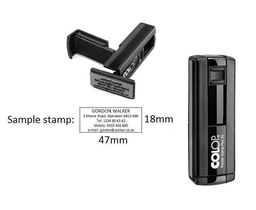 Colop Pocket Stamp Plus 30 - Custom Stamp - 18x47mm | eBay