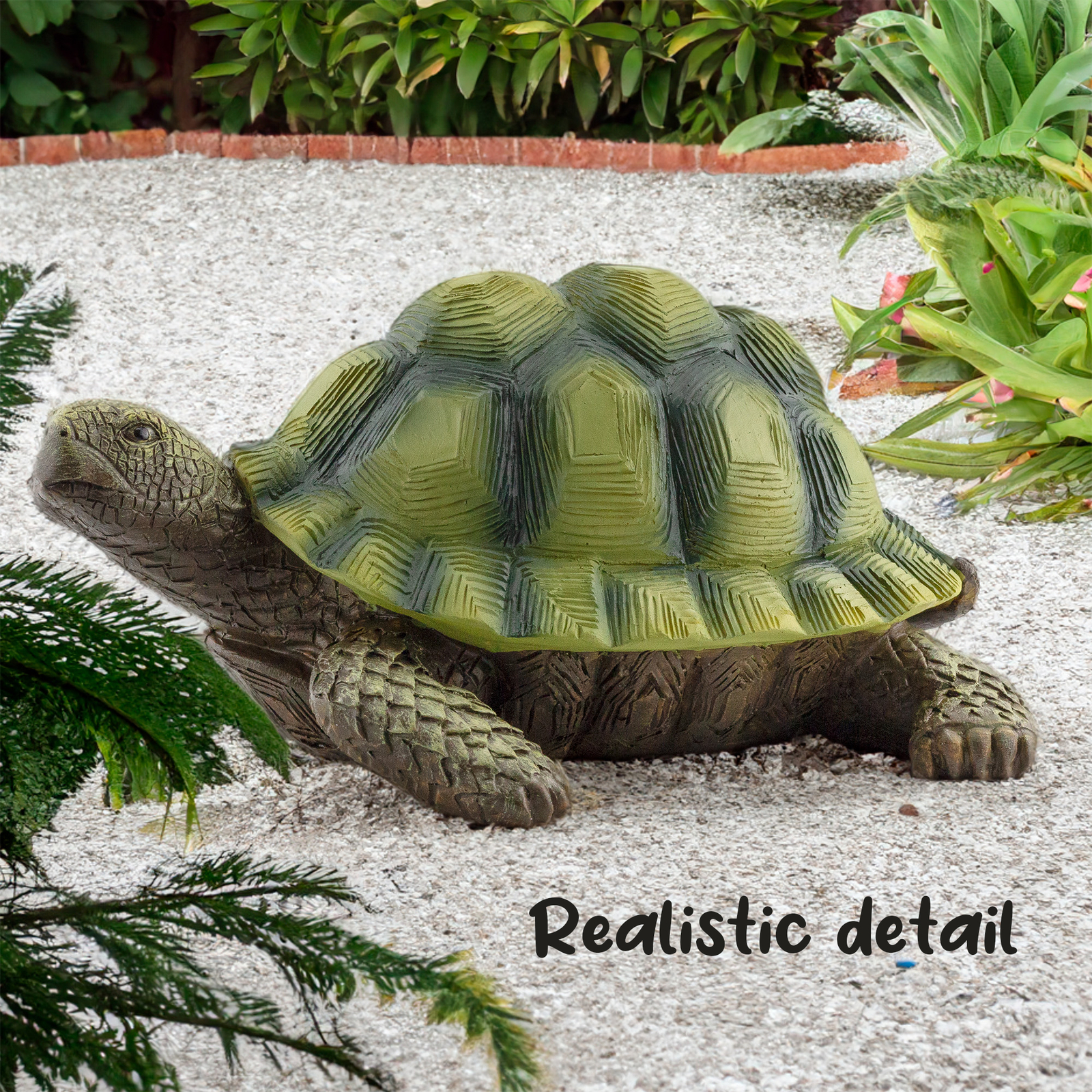 Turtle Garden Statues Set of 3, Lifelike Tortoise Yard Outdoor ...