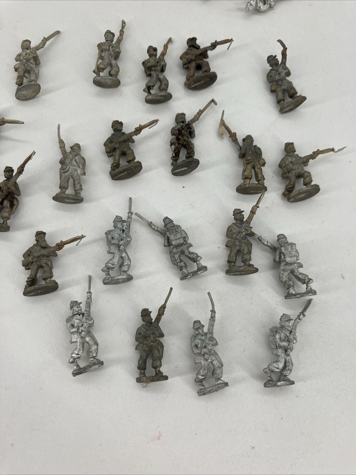 Huge lot of Musket Miniatures Civil War Metal Soldiers 22mm. Infantry ...