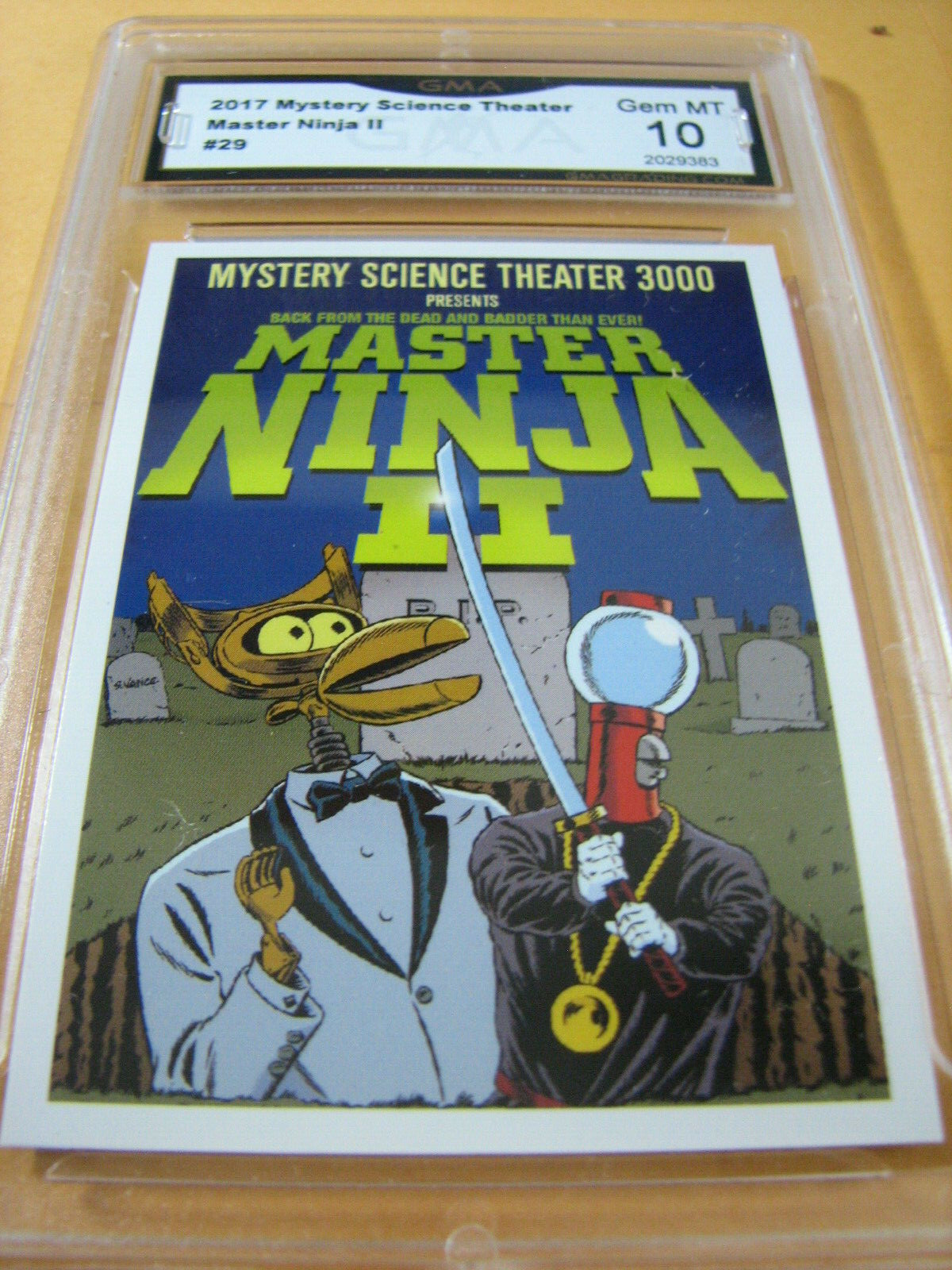 MASTER NINJA II 2017 MST3K STEVE VANCE POSTER ART CARD # 29 GRADED 10 L ...