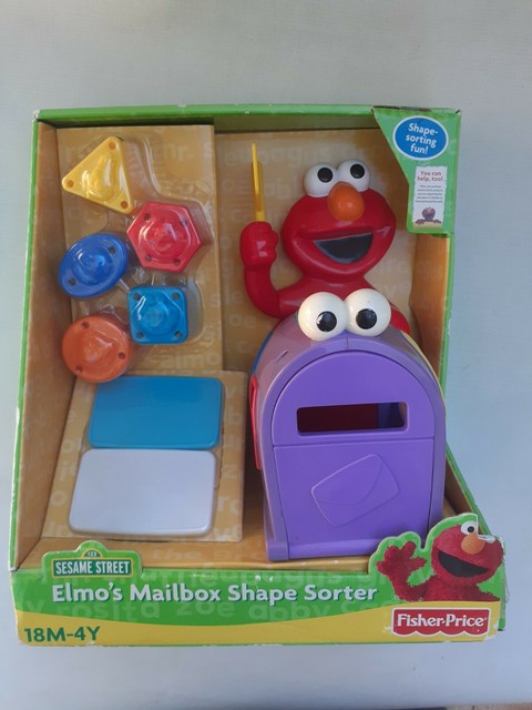 Elmo's Mailbox Shape Sorter Toy Sesame Street Mattel 2008 18m - 4y NOS ...