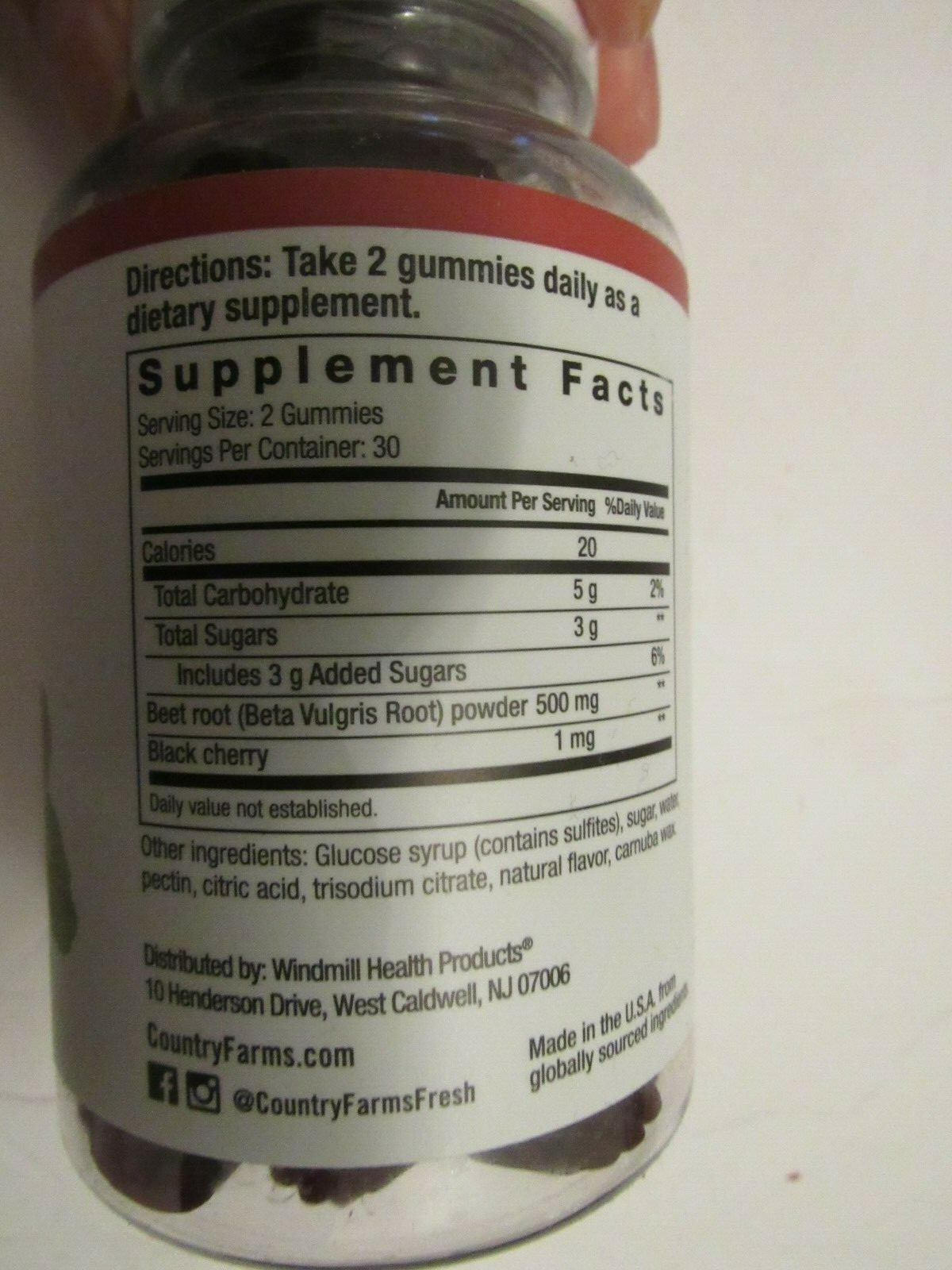 Country Farms Bountiful Beets - Black Cherry 60 Gummies. for sale ...