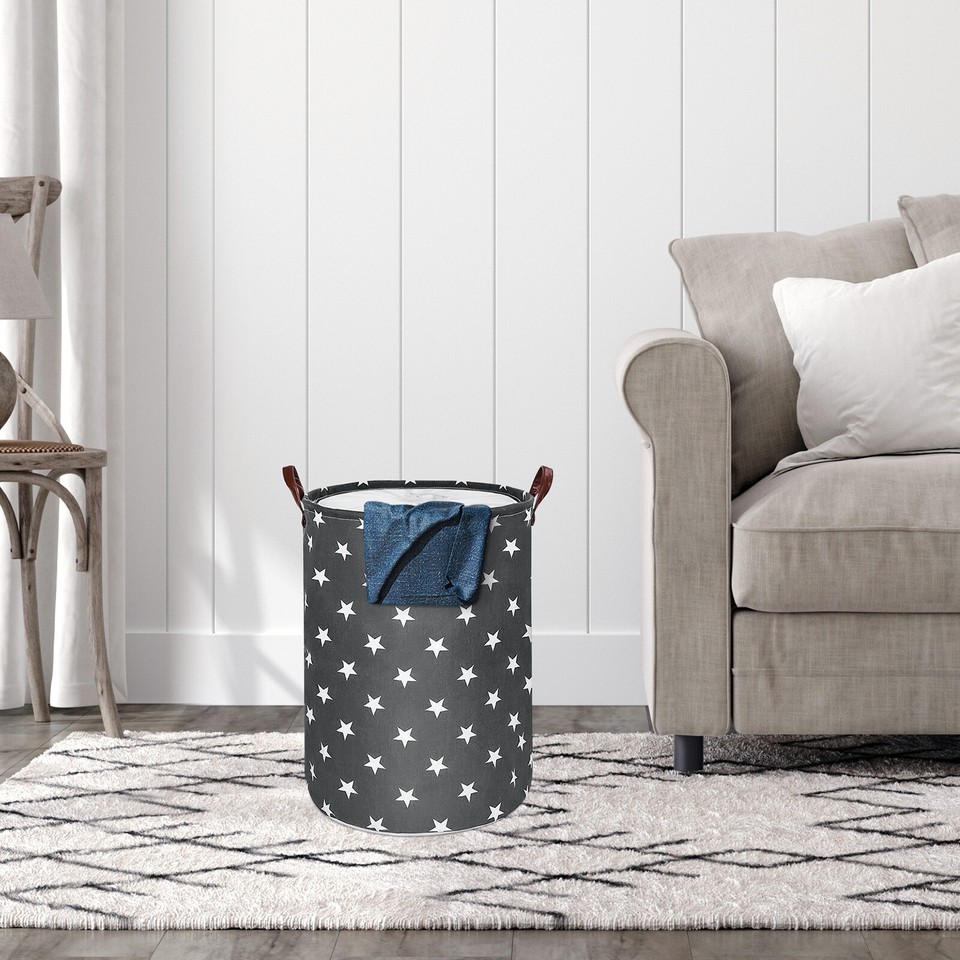 Large Laundry Basket with Storage Organiser Nursery Laundry Clothes ...