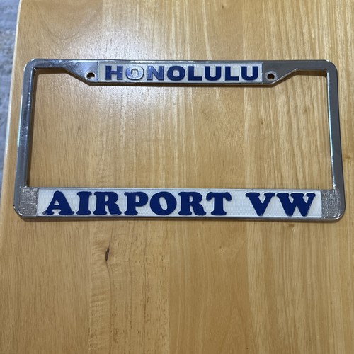 RARE Honolulu Hawaii Airport Vw Metal Licence Plate cover | eBay