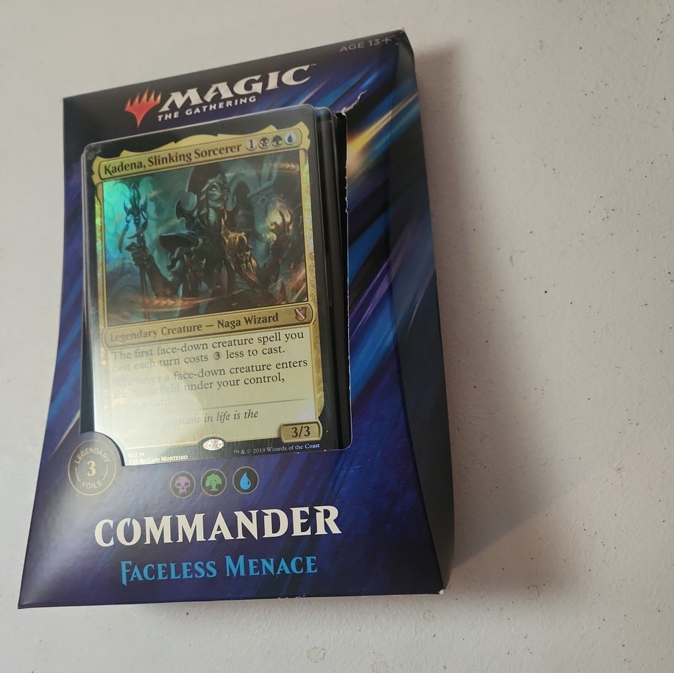 SEALED Magic: The Gathering Commander 2019 Faceless Menace Precon Deck ...