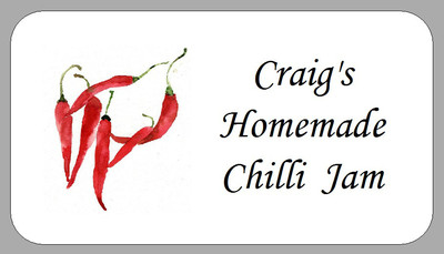 x65 Mini Chilli Jam Stickers Small Labels for Homemade Hot Spicy ...