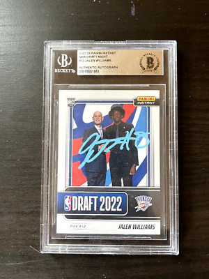 Jalen Williams 2022-23 Panini Instant Draft Night Auto BGS Authentic RC ...
