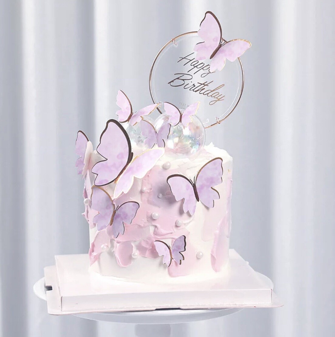 Purple Butterfly Cake Toppers 11 Lilac Butterflies Birthday Topper ...