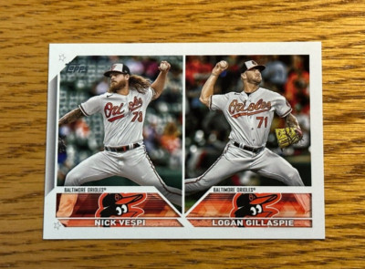 NICK VESPI / LOGAN GILLASPIE 2023 Topps Update #US322 Rookie Combos RC ...
