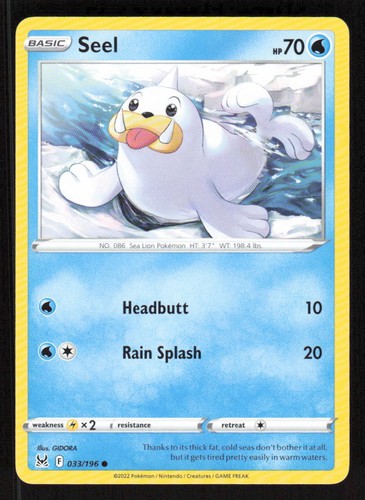 SWSH11: Lost Origin #033/196 Seel | eBay