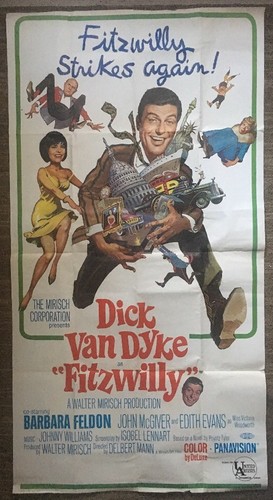 Fitzwilly Original Vintage Poster Movie Theater Promo Pin-up Dick Van ...