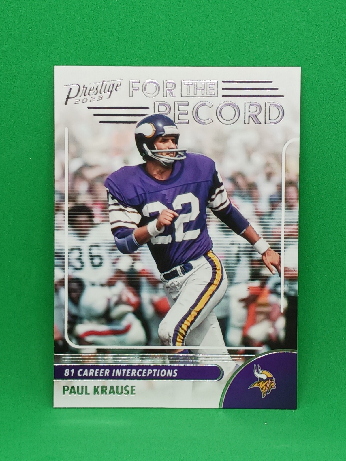 2023 Panini Prestige - For the Record #20 Paul Krause for sale online ...