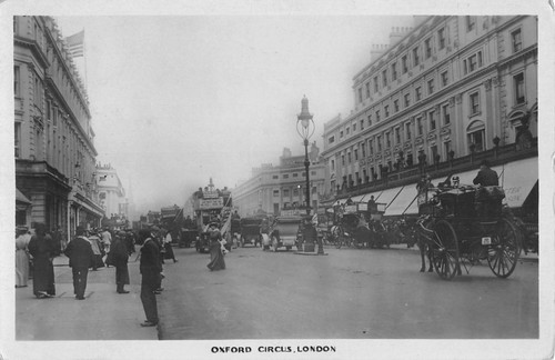 POSTCARD - LONDON -OXFORD CIRCUS - REAL PHOTO - POSTED 1907 - TRAMS | eBay