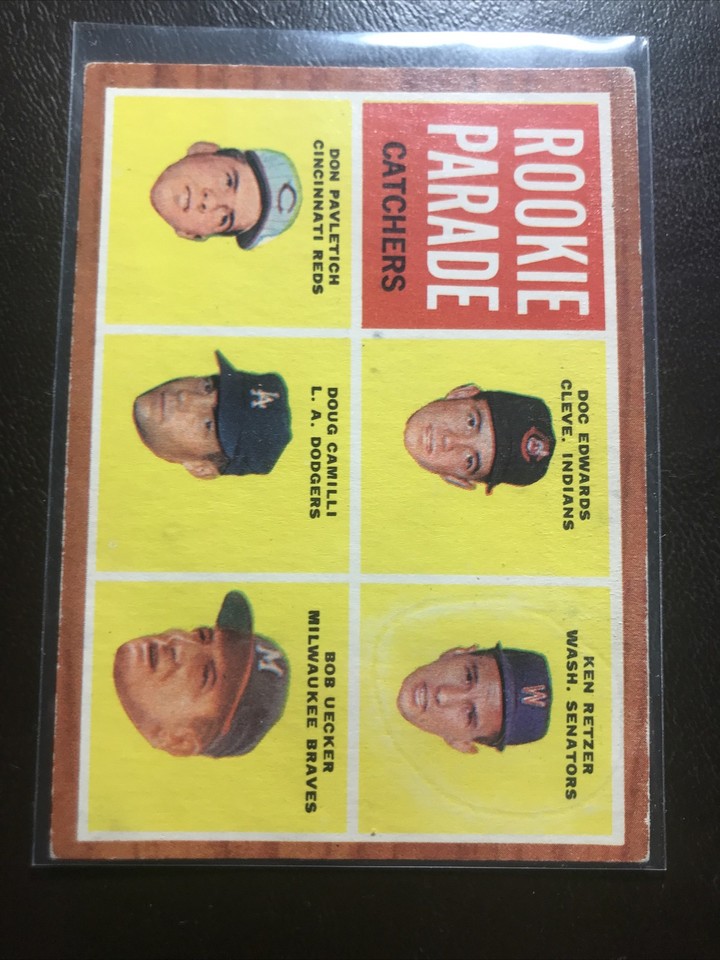 Rookie Parade Bob Uecker 1962 Topps Vintage Baseball Card #594 RC HIGH ...