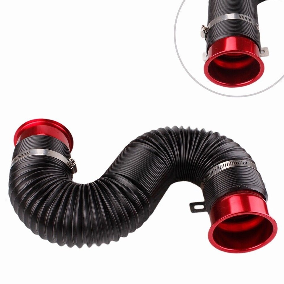 3'' Universal Flexible Car Cold Air Intake Hose Filter Pipe Telescopic ...