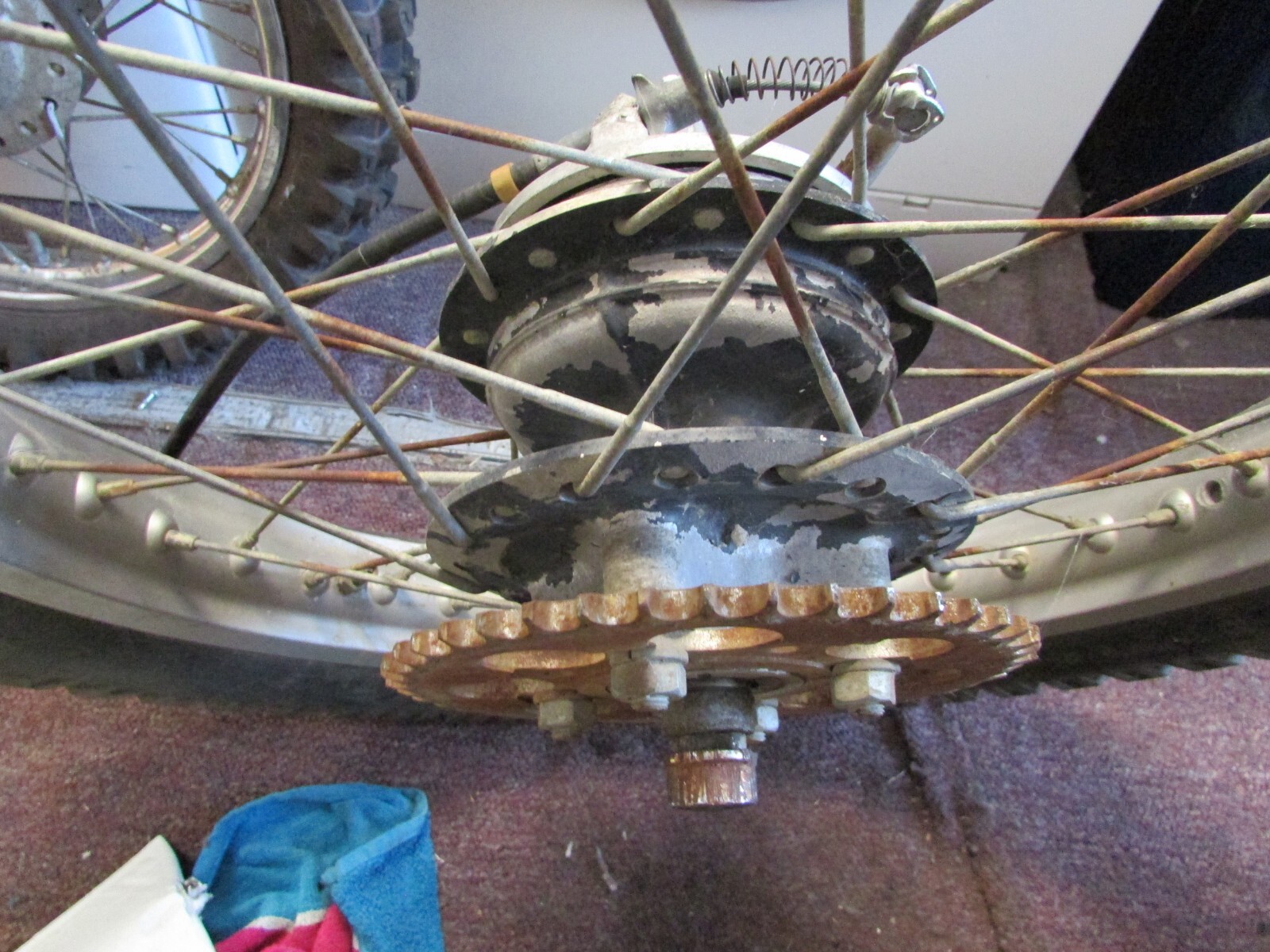 1974 Honda CR125 MT125 Elsinore Rear Wheel Rim 1975 1976 Complete | eBay