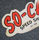 Large 32" SO-CAL Speed Shop Steel Metal SIGN vtg HOT ROD Drag Racing ...