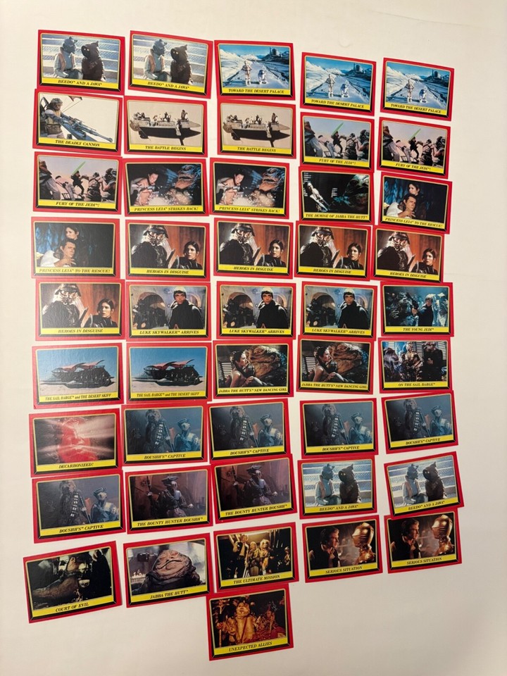 1983 Topps Star Wars Return of the Jedi Card - Collection of 80 High ...