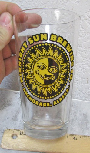 Midnight Sun Brewing Company Beer Glass, Anchorage Alaska, nice ...