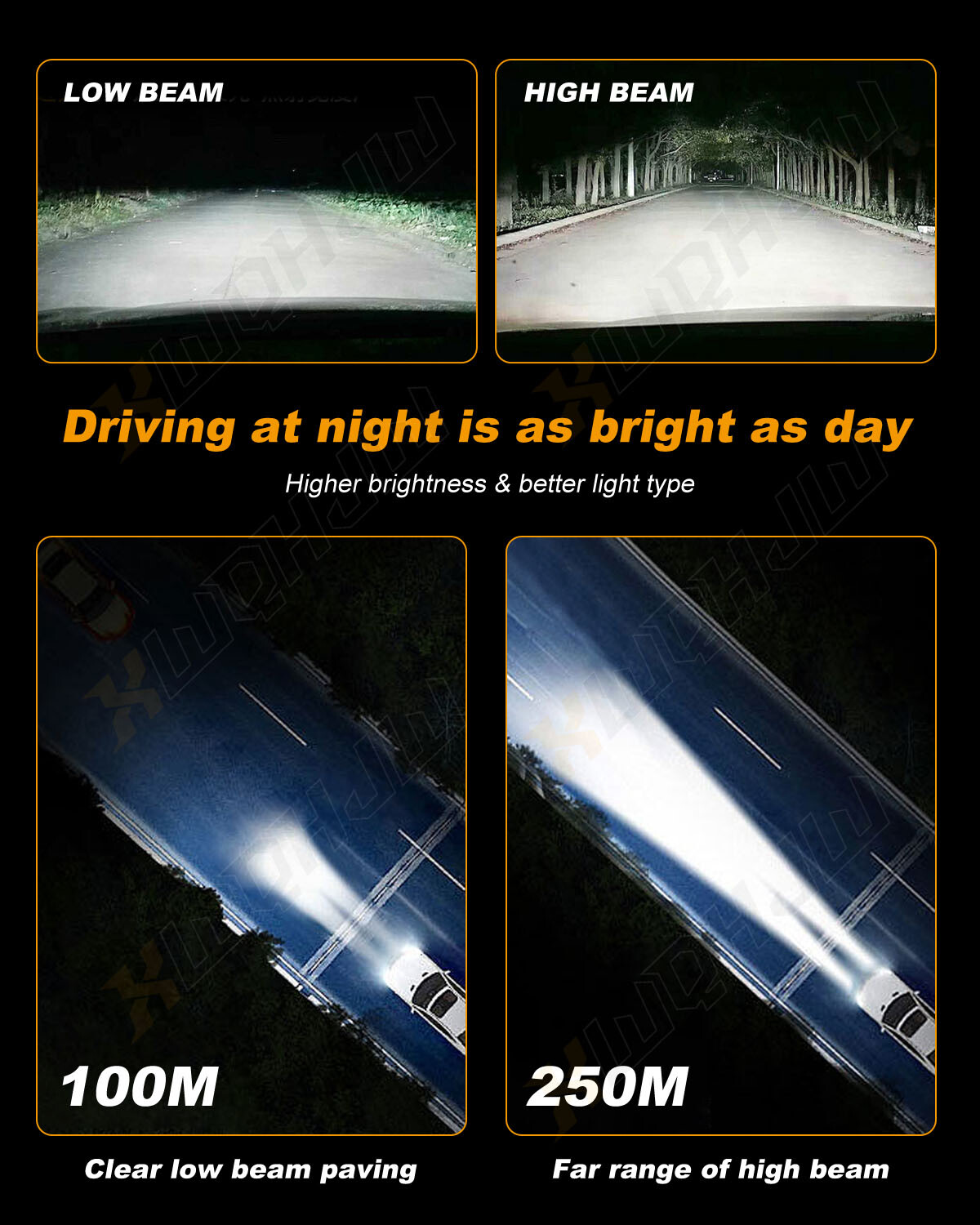 HID Xenon D1S Two Bulbs Head Light 6000K White Bi-Xenon Replace Low ...