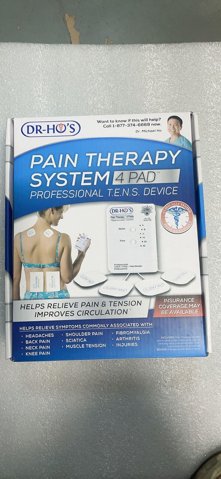 NEW! Dr. Ho's Pain Therapy System 4 Pad Professional T.E.N.S Machine | eBay