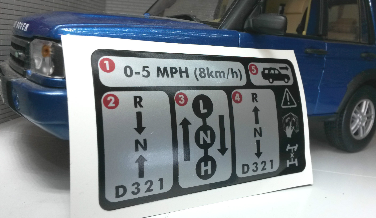 Land Rover Discovery 2 Diff Lock Center Console Sticker BAC 001150 for ...