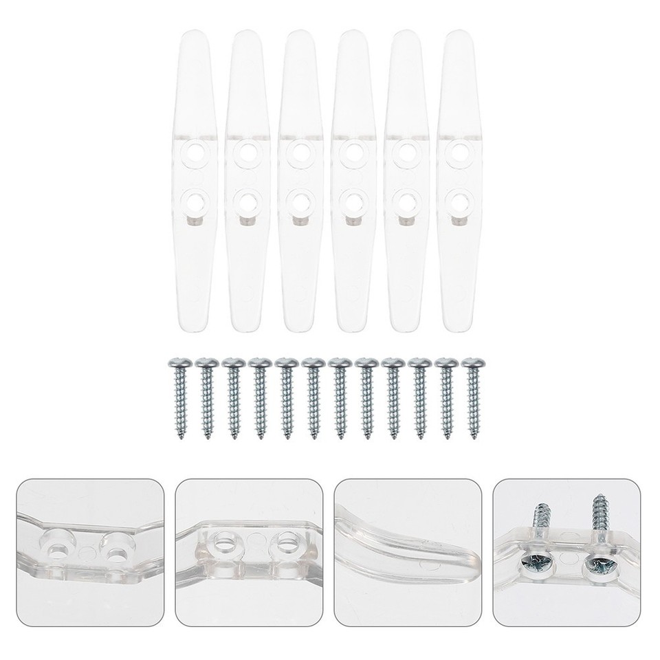 6pcs Blind Cord Safety Cleats Transparent Blind Rope Cleats Window Cord ...