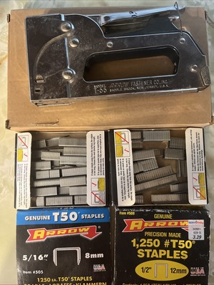 Arrow Fastener Co. Staple Gun Model T-55 Chrome Handle Hold Wire ...