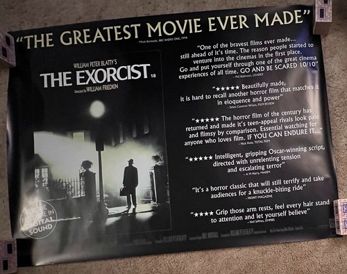 Rolled The Exorcist 1973 Double-Sided Horror Movie Poster 30x40 Ellen ...