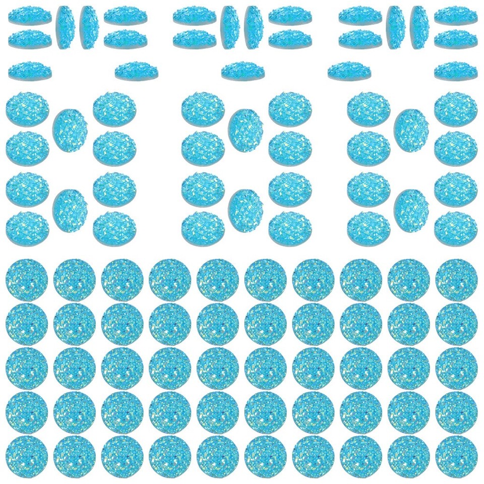 100Pcs Resin Stickers DIY Resin Round Shape Stickers Decorative Decals ...