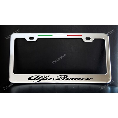 Alfa Romeo Italy License Plate Frame Custom Made of Premium Chrome ...