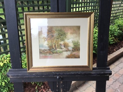 B Groneman pictorial piece framed oil painting | eBay