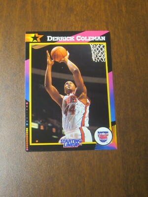 DERRICK COLEMAN 1992 KENNER STARTING LINEUP CARD - NEW JERSEY NETS | eBay