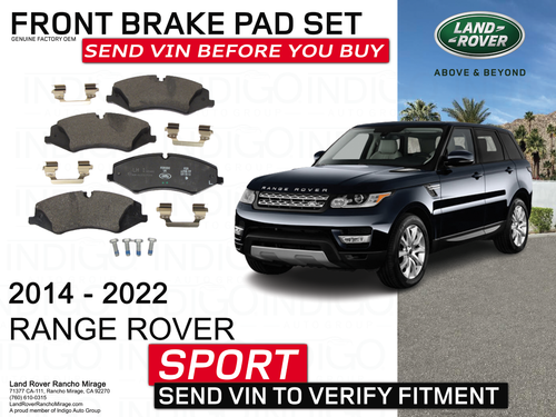 2014-2022 RANGE ROVER SPORT OEM LAND ROVER FRONT BRAKE PADS S-LR134700 ...