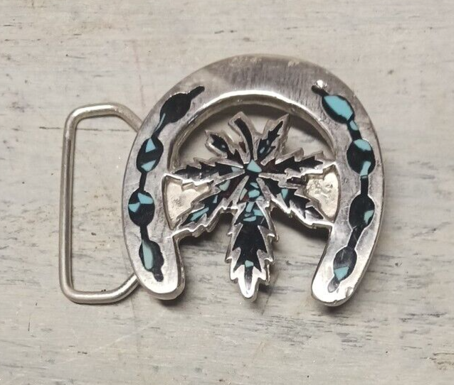 Lucky Horse Shoe 7 Leaf Marijuana Faux Turquoise Vintage Belt Buckle | eBay