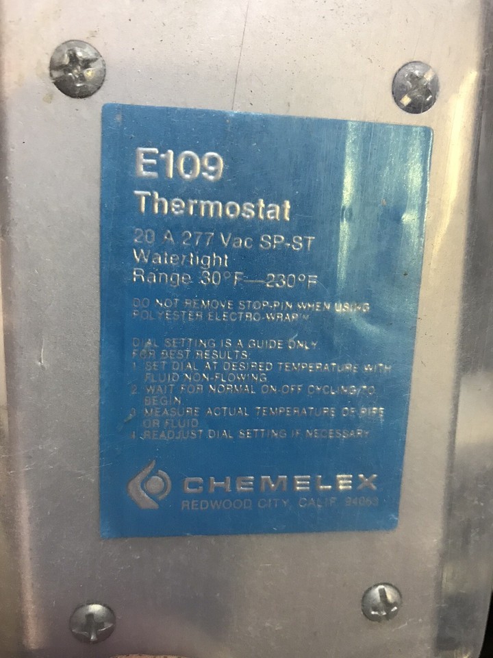 CHEMELEX E109 THERMOSTAT NEW OLD STOCK | eBay